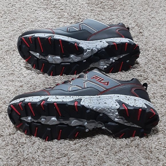 Fila | Shoes | Mens Fila All Terrain Black Red Gray Peake 23 ...